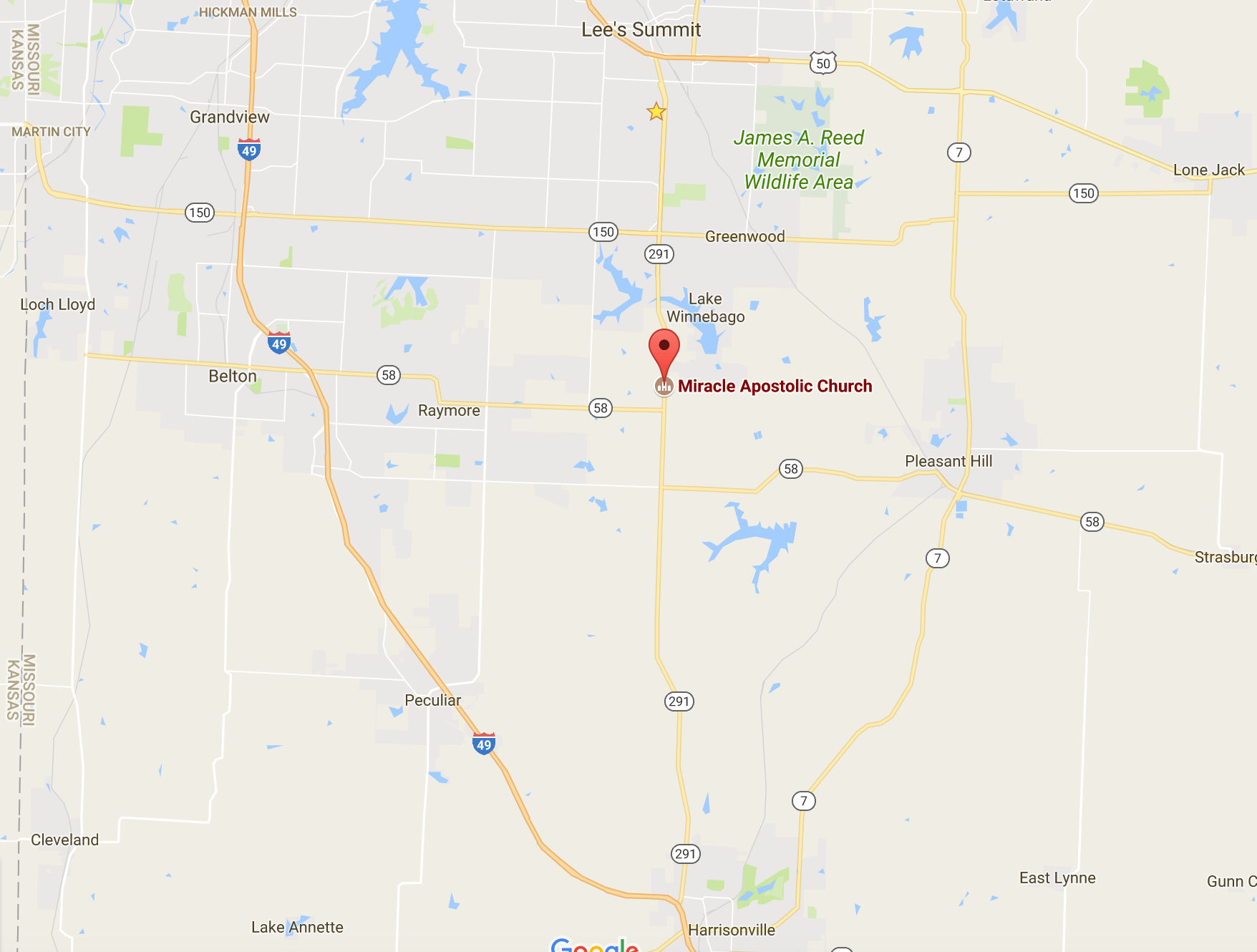 Church Map – Miracle Apostolic Church